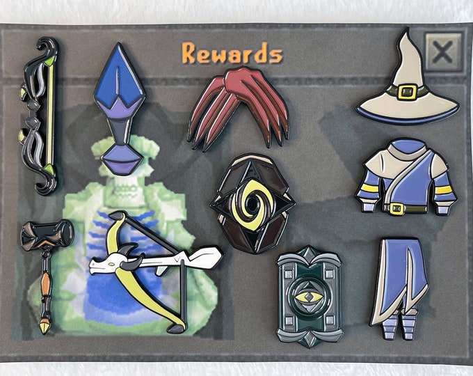 OSRS Inspired 5 Bone Pin Set - Etsy