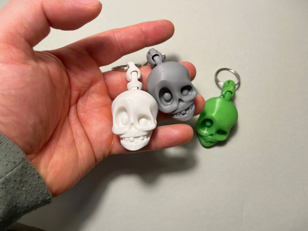 3D Printed Flexi Skull Keychain/flexi Factory/stylish Gift/skull ...