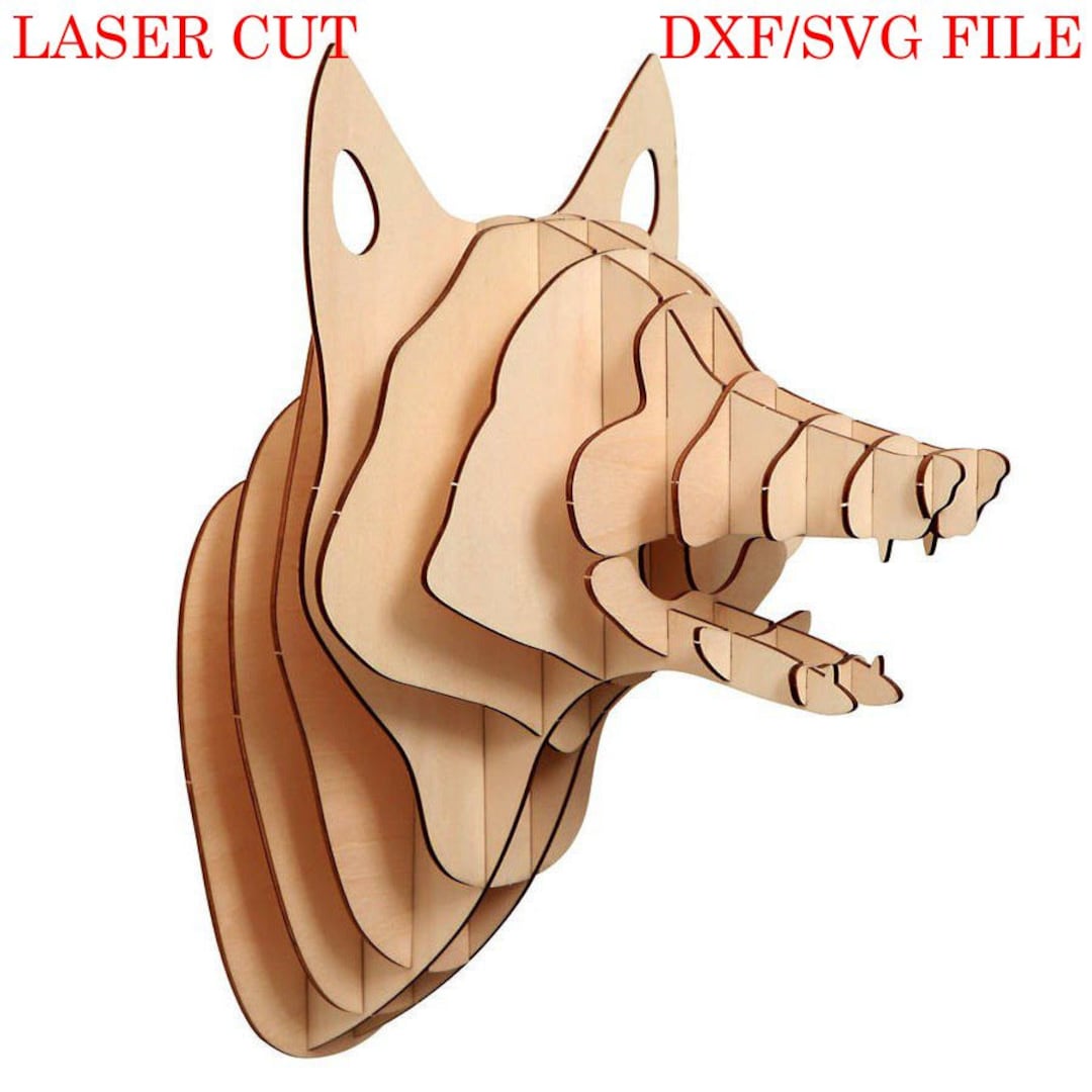 DXF/DWG Digital Download Laser Cut Fox Head/home Decor/laser Cut File ...