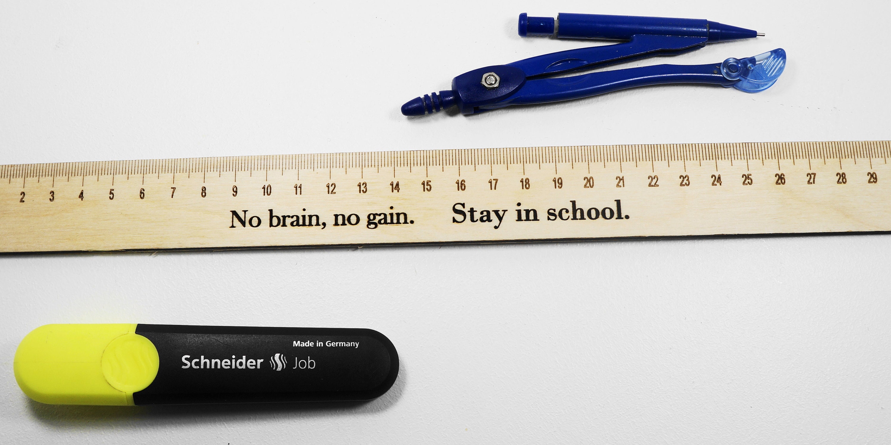 Wooden Ruler/ School Accessories/ Ruler With Motivational School Quotes ...