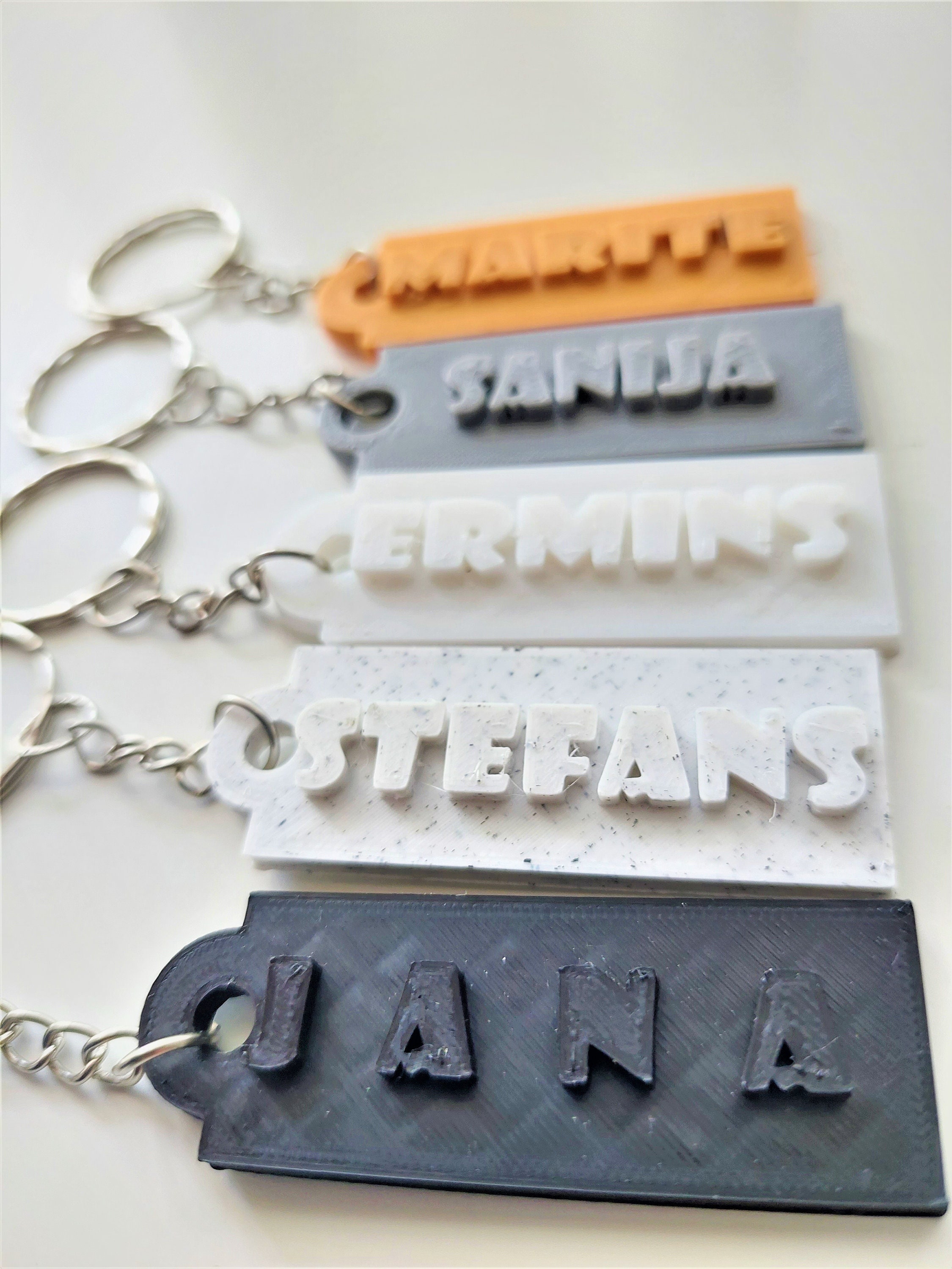 3D Printed Name Tag Keychain/bag Charm/personalized Gift - Etsy