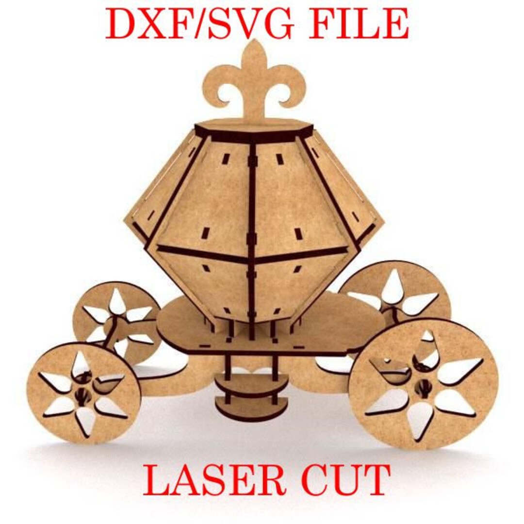 DXF/DWG Carriage 3D File/home Decor/laser Cut File/cnc Milling/diy ...