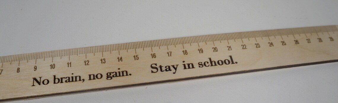 Wooden Ruler/ School Accessories/ Ruler With Motivational School Quotes ...