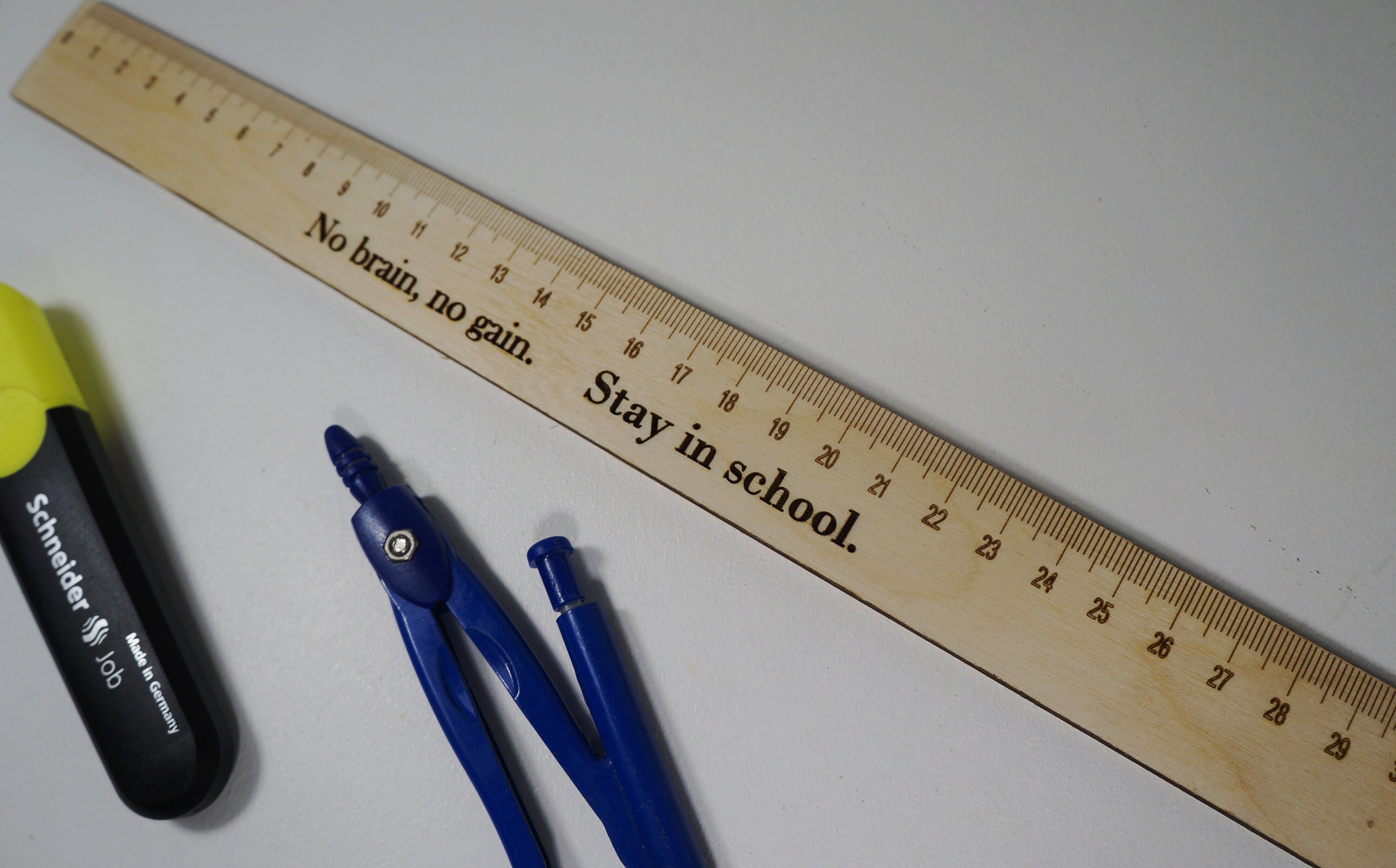 Wooden Ruler/ School Accessories/ Ruler With Motivational School Quotes ...