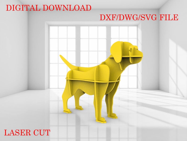 DXF/DWG Digital Download Laser Cut Puppy Dog/home Decor/diy/wooden ...