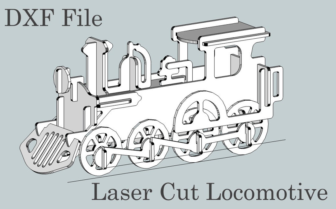 DXF/DWG Locomotive Files/laser Cut or Cnc Milling/diy/crafts/train ...