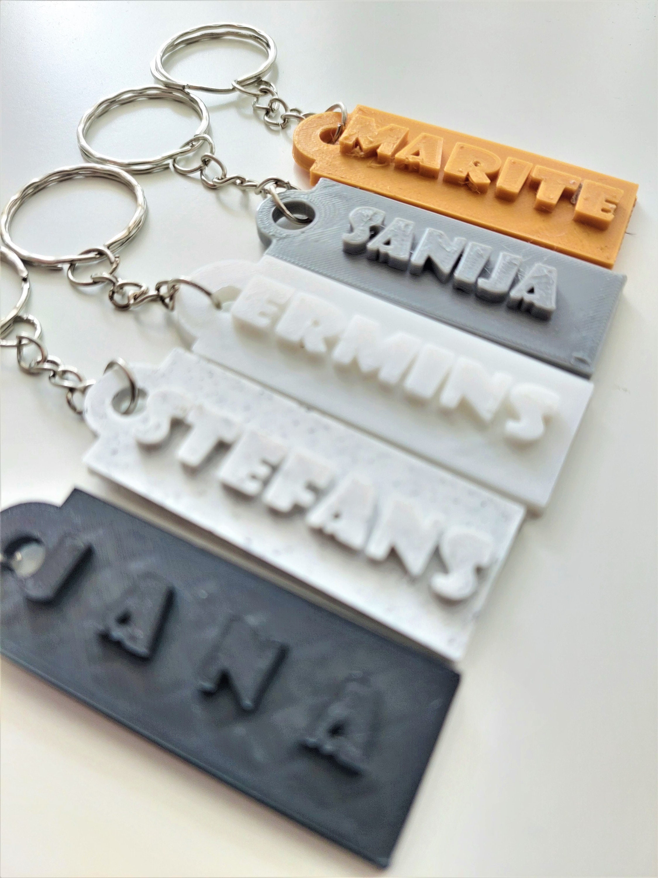 3D Printed Name Tag Keychain/bag Charm/personalized Gift - Etsy