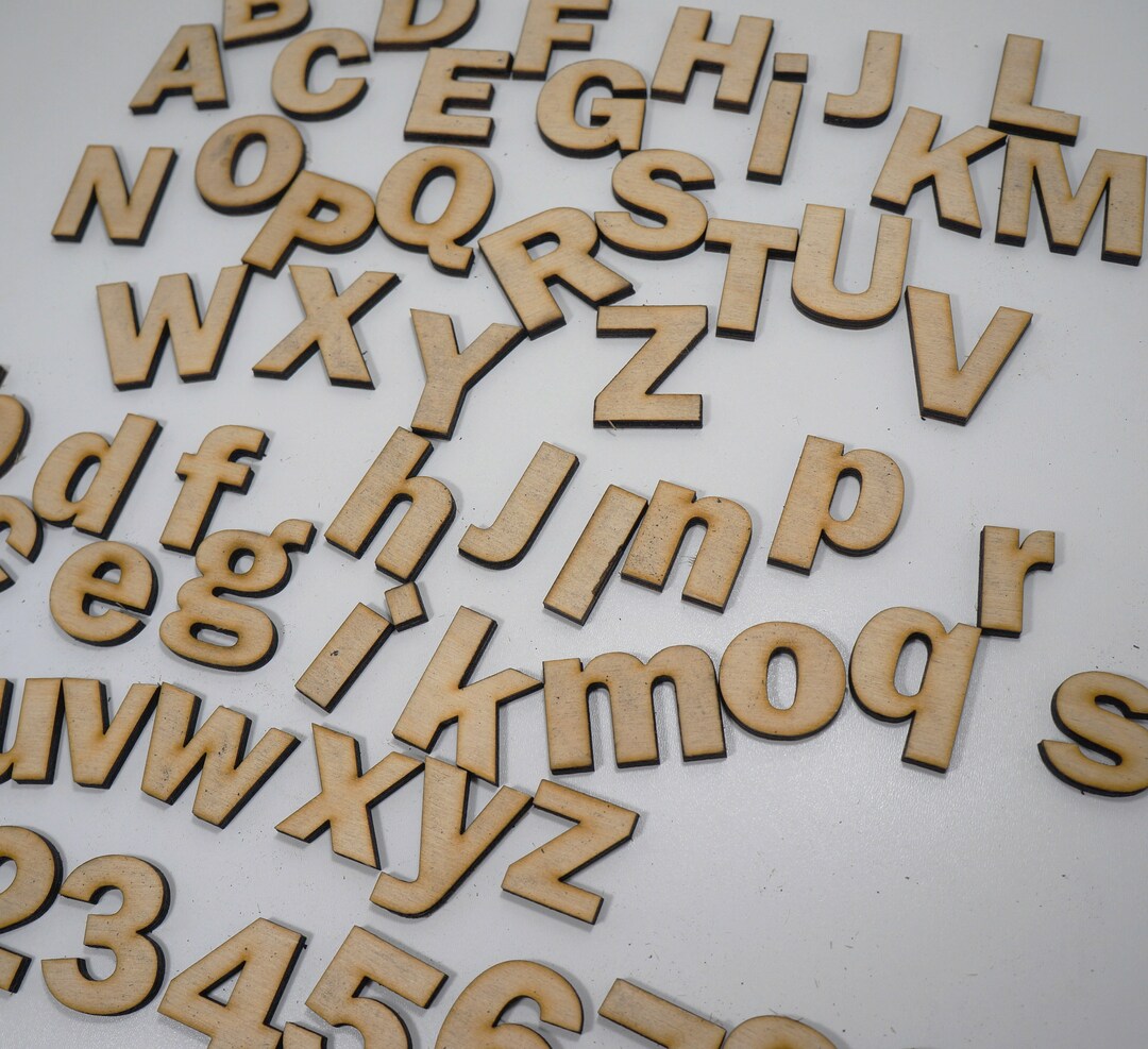 Wooden Letters/ the Whole Alphabet/diy/ Made of Wood/ Educational Game ...