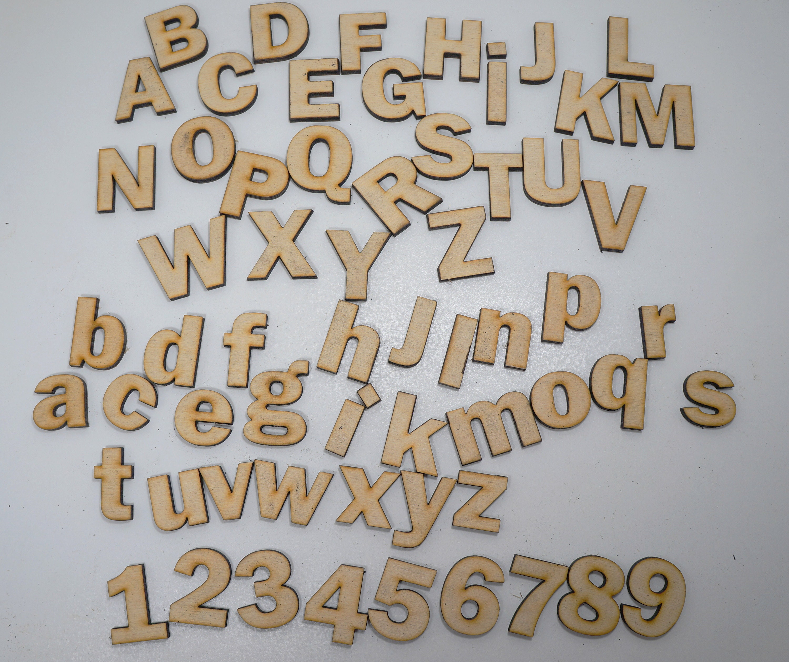 Wooden Letters/ the Whole Alphabet/diy/ Made of Wood/ Educational Game ...