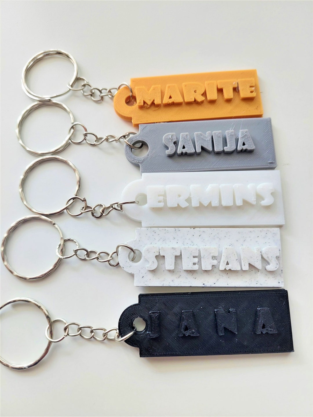3D Printed Name Tag Keychain/bag Charm/personalized Gift - Etsy
