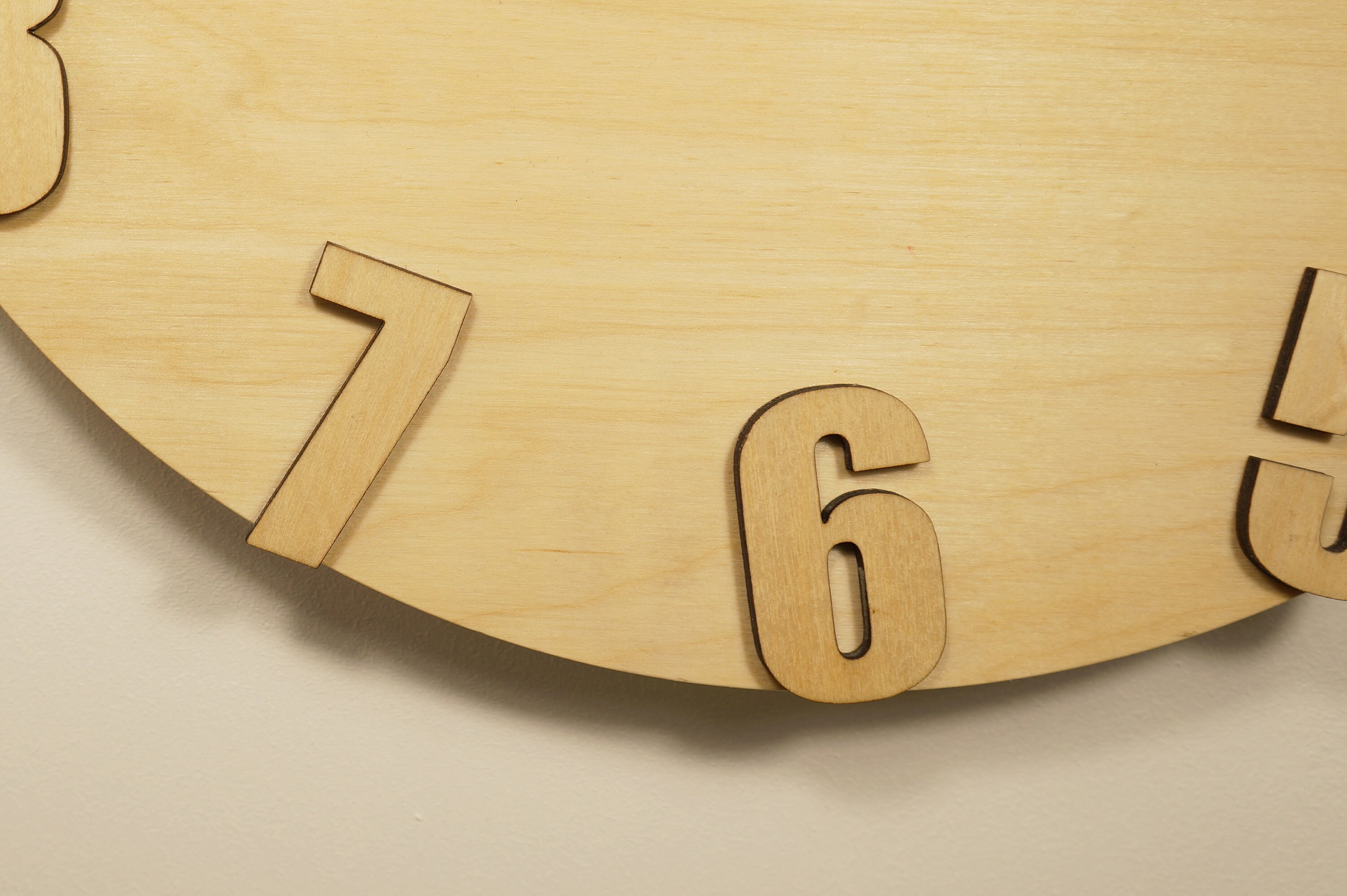Wooden Clock/crooked Numbers/ Home Decoration/ DIY/ Made of Wood - Etsy