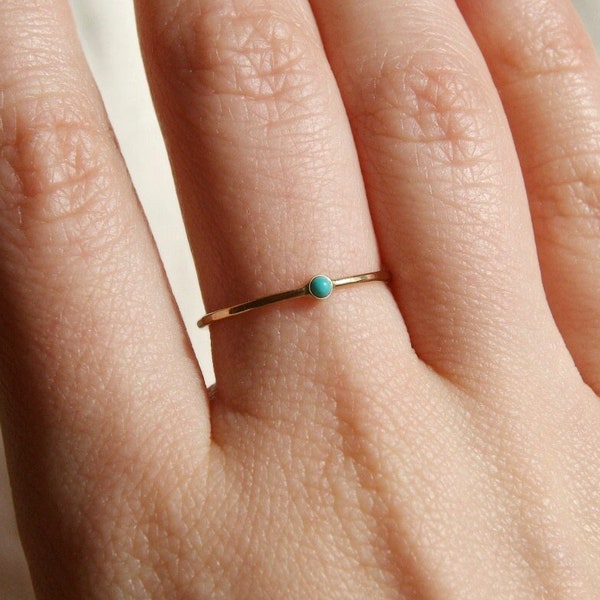 Tiny Turquoise Ring - Etsy