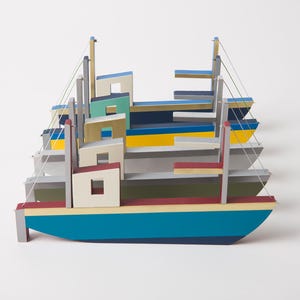 Handcrafted Aluminum Fishboat Play Set | Unique Nautical Metal Boat ...