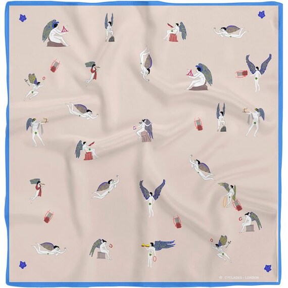 CYCLADES Eros Silk Scarf Inspired by the Greek god of Love | Etsy