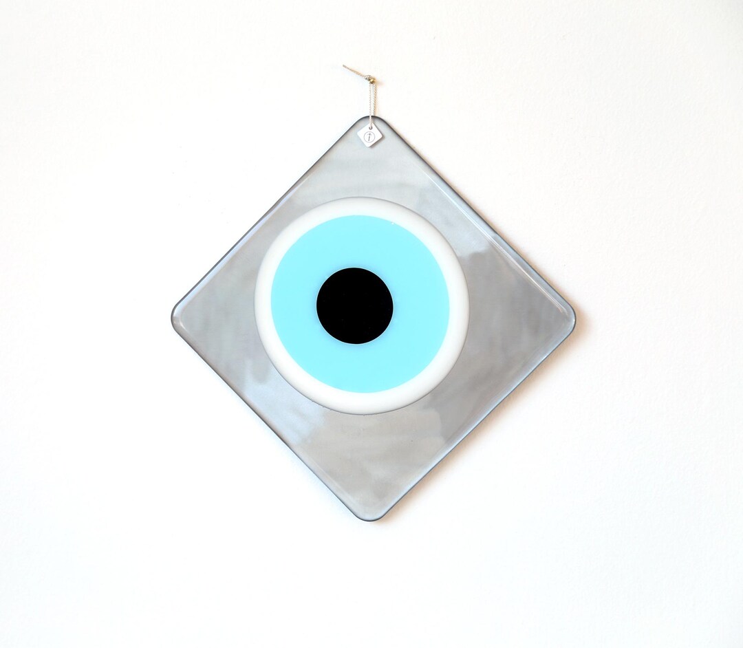 Large Square Aluminum Mati Wall Decor | Eye Symbol Home Decor | Unique ...