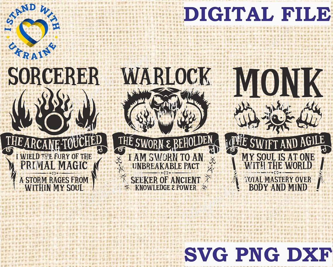 Dnd Svg Dnd Class Emblems Bundle Pack 12 Pcs Dungeons and - Etsy