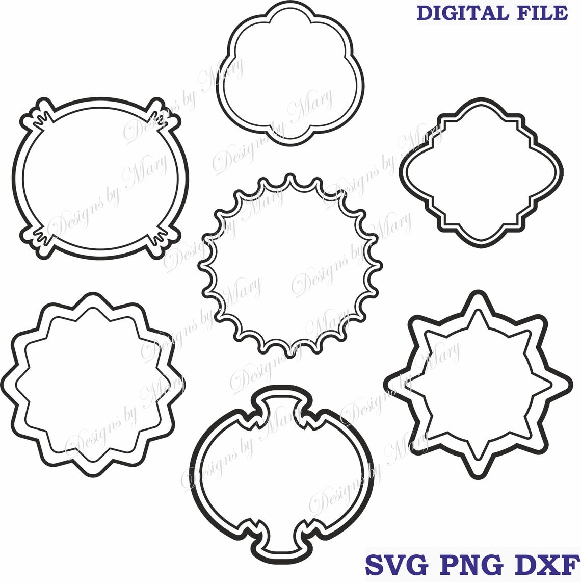 Label Frames SVG Bundle, Vintage Frames Svg, Label Borders Svg ...