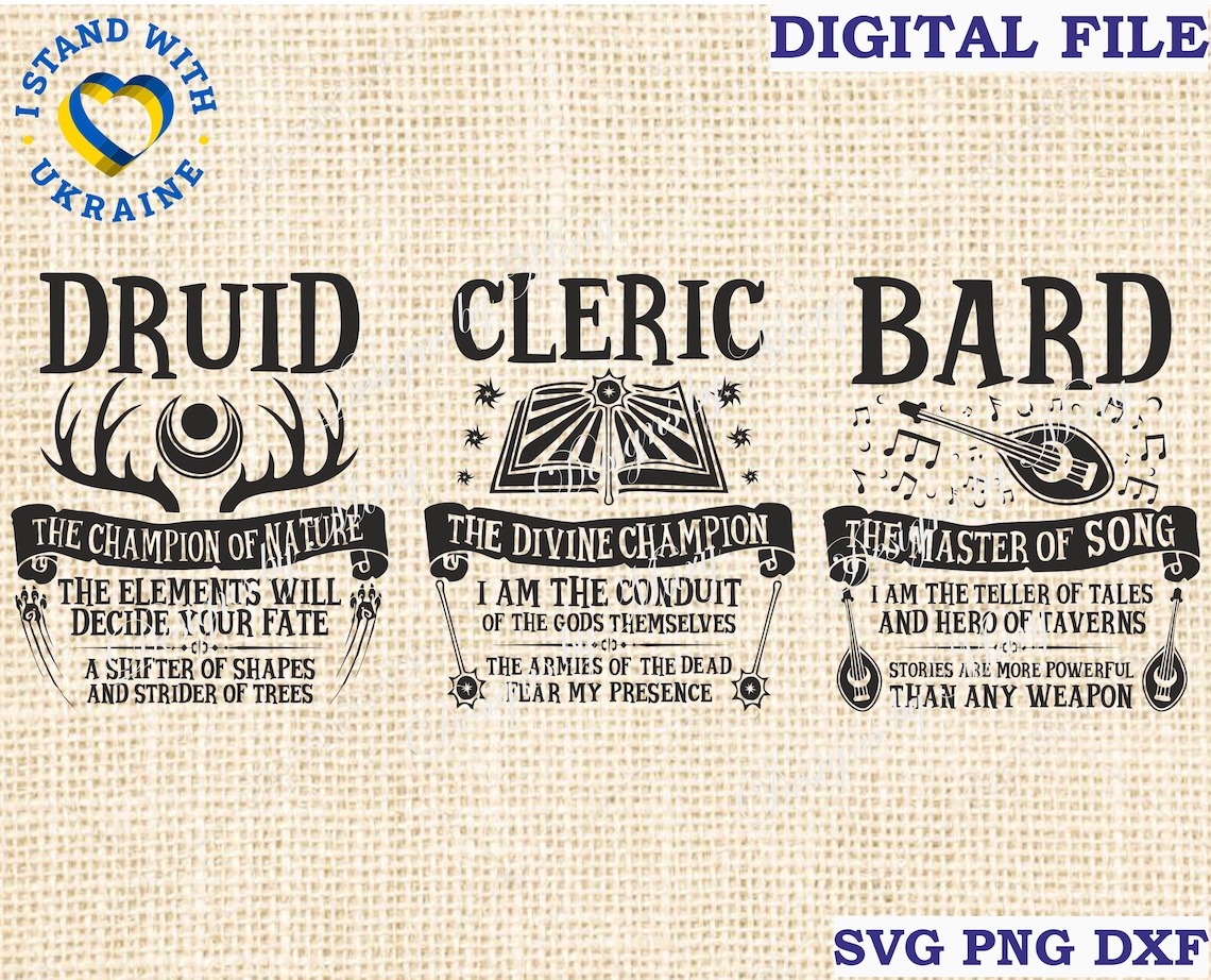 Dnd Svg Dnd Class Emblems Bundle Pack 12 Pcs Dungeons and - Etsy