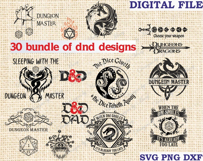 Dnd Svg, Dnd Class Emblems Bundle Pack 12 Pcs, Dungeons and Dragons Svg ...
