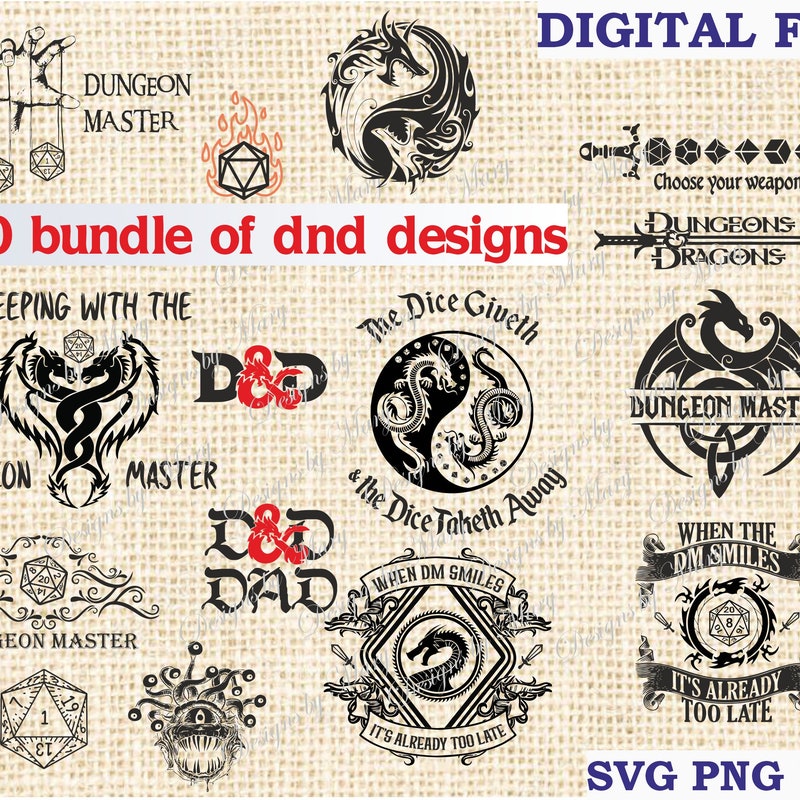 Dungeons and Dragons Svg - Etsy