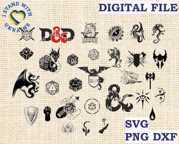 Bundle Pack SVG 30 Pcs Dungeons and Dragons Commercial Use - Etsy