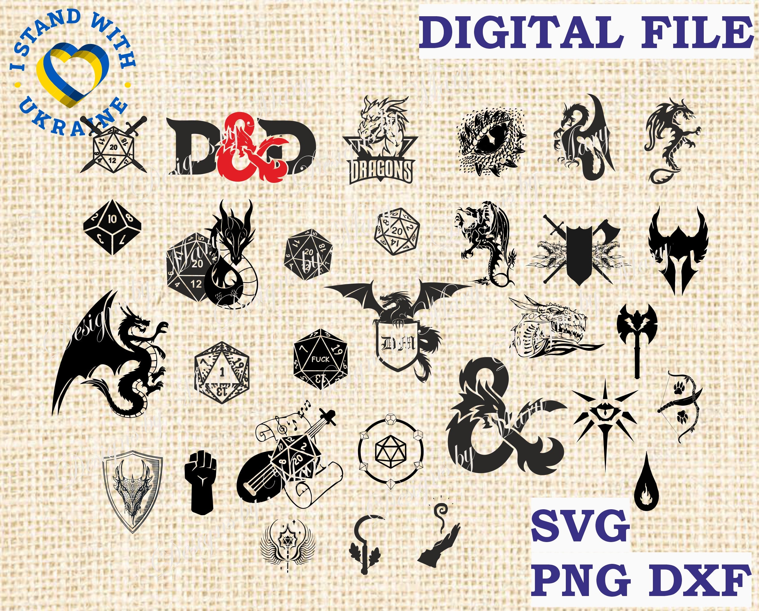 Bundle Pack SVG 30 Pcs Dungeons and Dragons Commercial Use - Etsy Canada