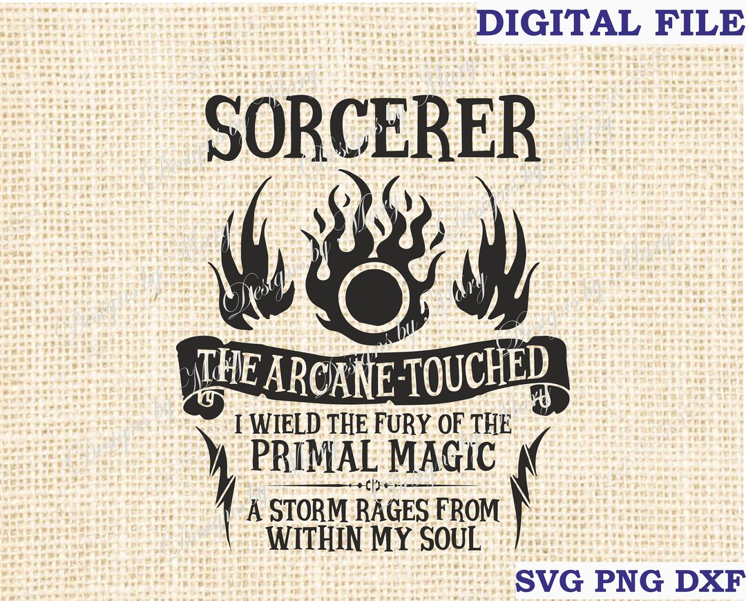 Sorcerer Svg, Sorcerer Class Dnd Svg, Sorcerer Emblem Dungeons and ...