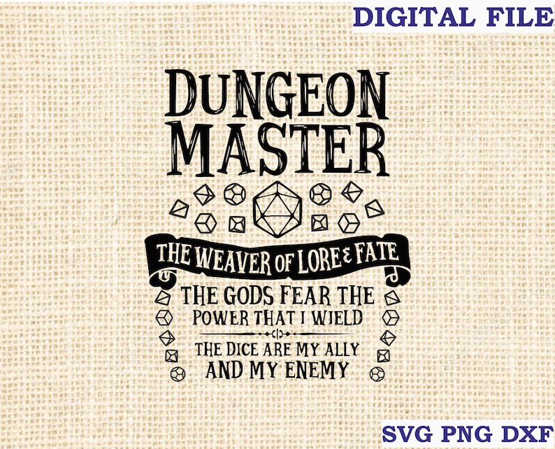Dnd Svg Dungeon Master Svg Dungeons and Dragons Svg D20 - Etsy