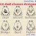 Dnd Class Emblems Bundle Pack 12 Pcs Dnd Svg Dungeons and - Etsy UK