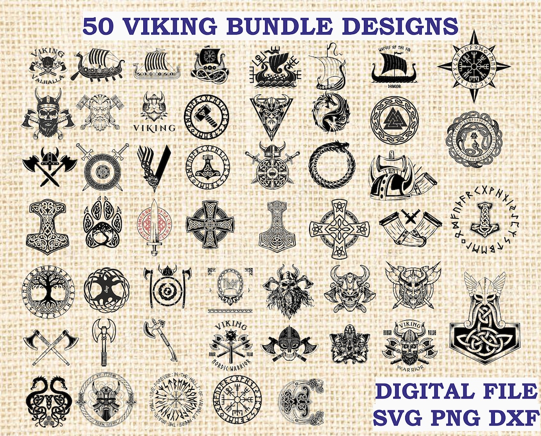 Viking Bundle Pack Svg 50 Pcs, Celtic Svg, Tree of Life Svg, Viking ...