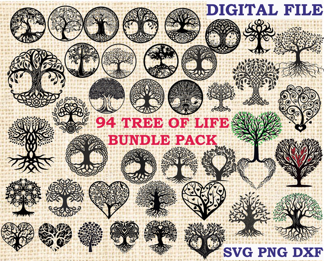 Tree of Life Bundle Pack Svg 94 Pcs, Celtic Tree of Life Svg, Tree of ...