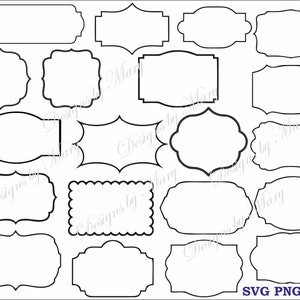 Label Frames SVG, Vintage Frames Svg Bundle, Label Borders Svg ...