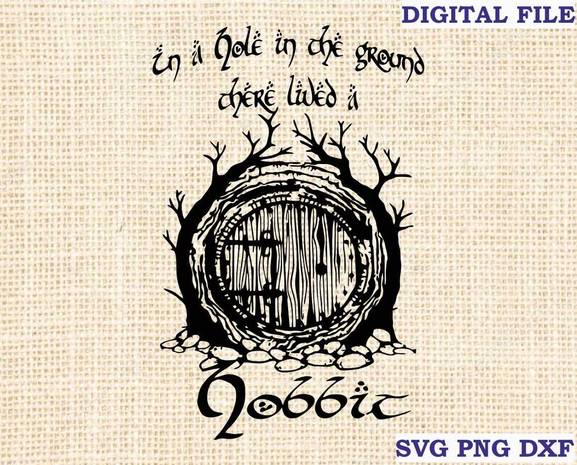 Hobbit Door Svg Doors of Hobbit Svg in a Hole in the Ground - Etsy Canada
