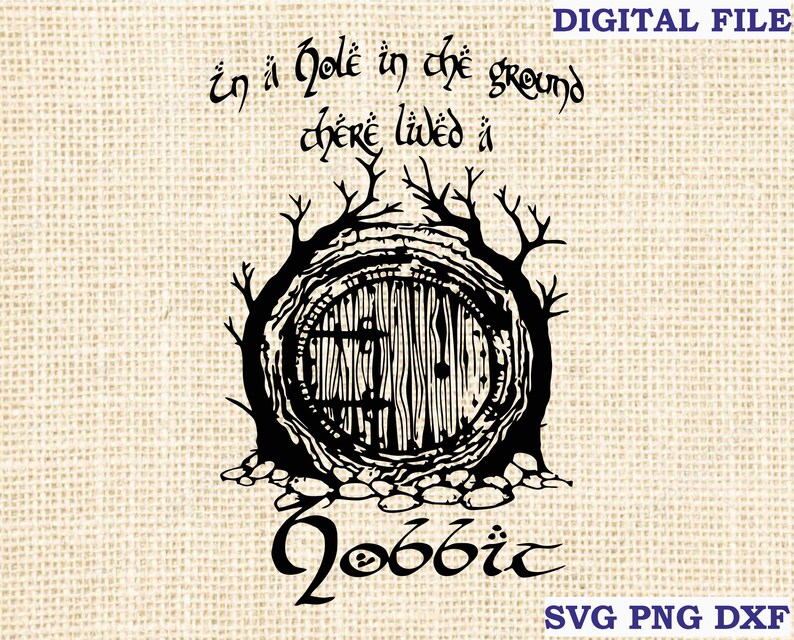 Hobbit Door Svg Doors of Hobbit Svg in a Hole in the Ground - Etsy Ireland