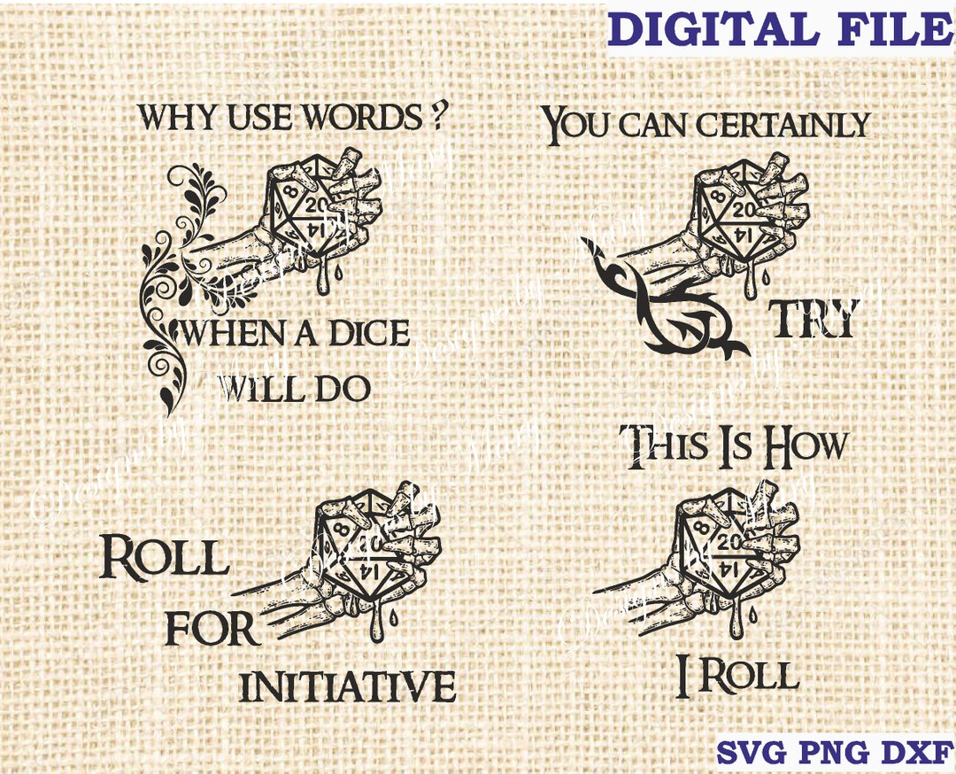 Dnd Svg, Roll for Initiative Svg, This is How I Roll Svg, You Can ...