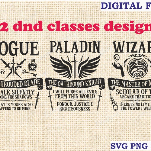 Dnd Svg Dnd Class Emblems Bundle Pack 12 Pcs Dungeons and - Etsy