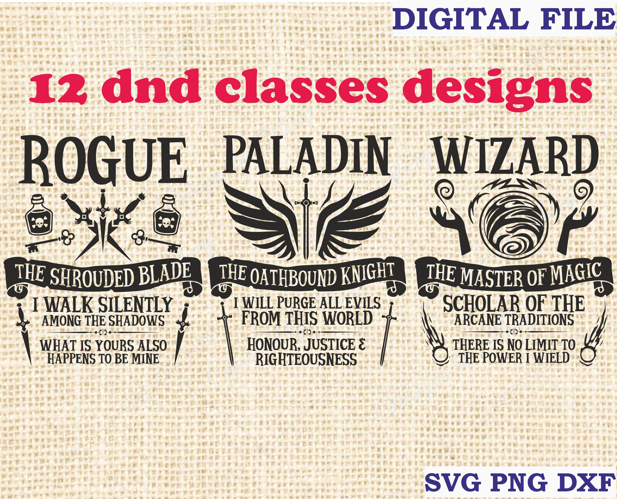 Dnd Svg Dnd Class Emblems Bundle Pack 12 Pcs Dungeons and - Etsy Australia