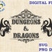 Dungeons and Dragons Svg, Dnd SVG, D N D Dm Svg, Dice Svg, D20 Svg ...