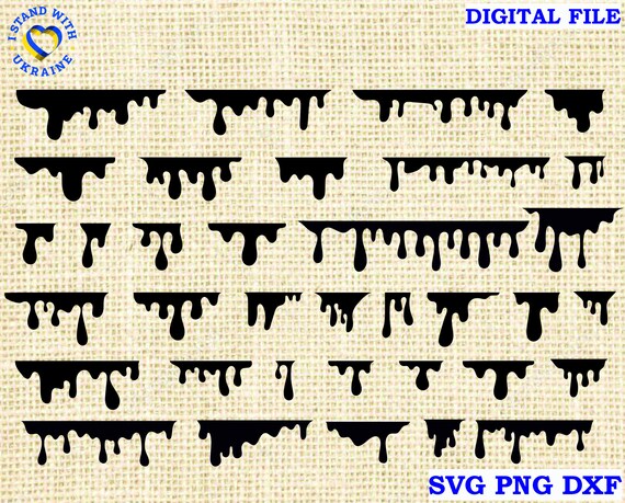 Dripping Border SVG Bundle Drip Drop Svg Dripping Lips - Etsy Canada