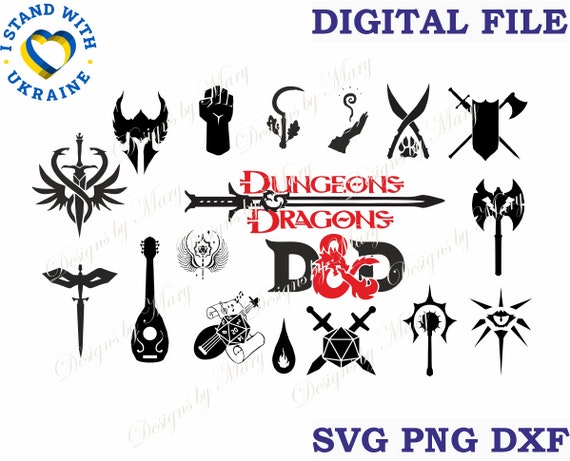 Dnd Classes Bundle Pack SVG 18 Pcs Dungeons and Dragons - Etsy