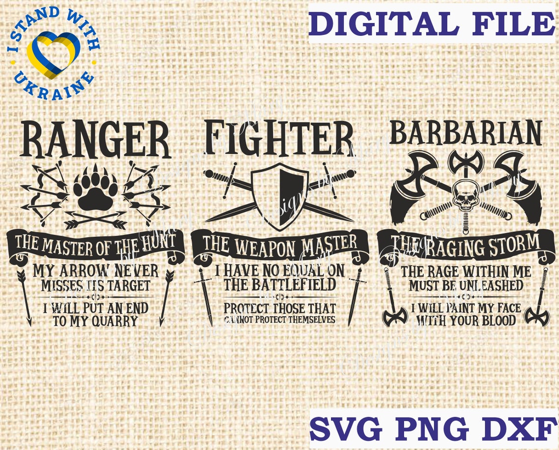 Dnd Svg Dnd Class Emblems Bundle Pack 12 Pcs Dungeons and - Etsy