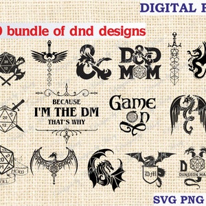 Dnd Bundle Pack SVG 30 Pcs D and D Svg, Dungeons and Dragons Svg ...