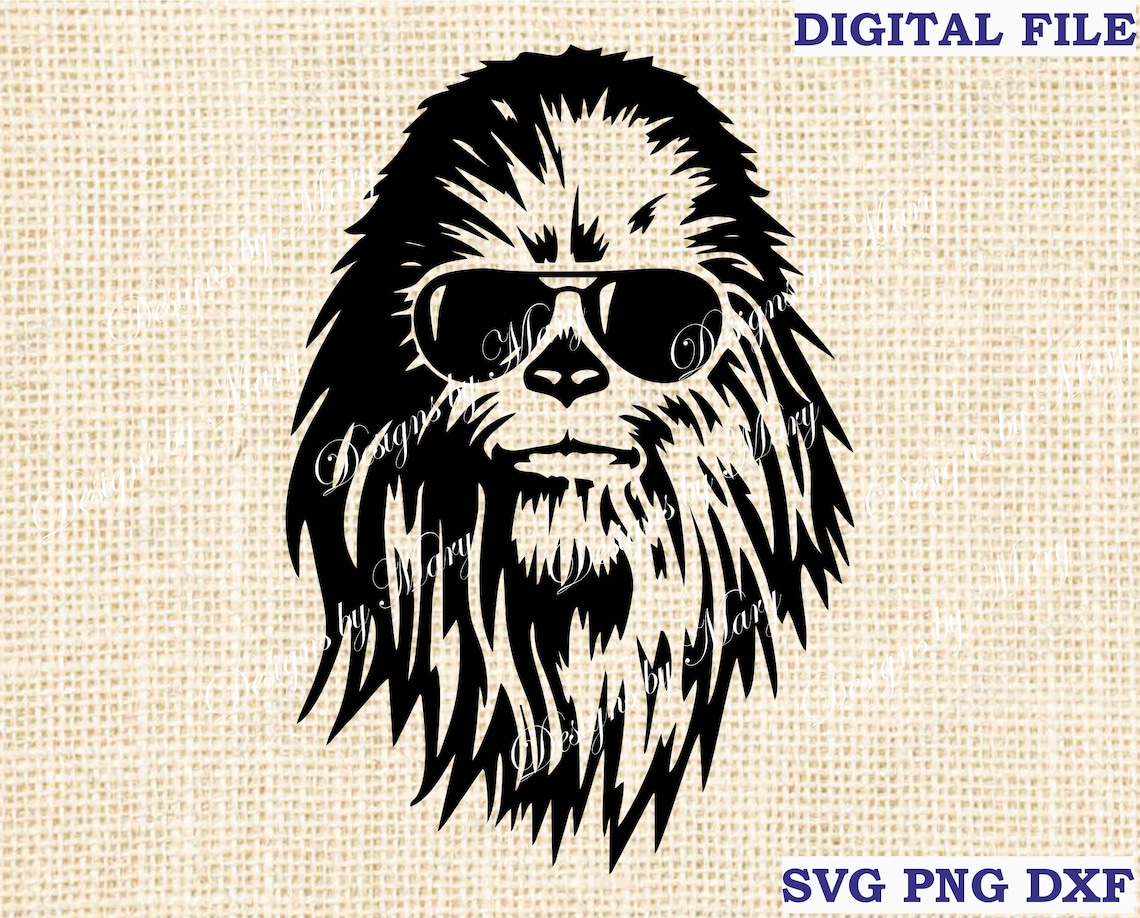 Chewbacca Svg Star Svg Wars Svg Chewie With Sunglasses Svg - Etsy