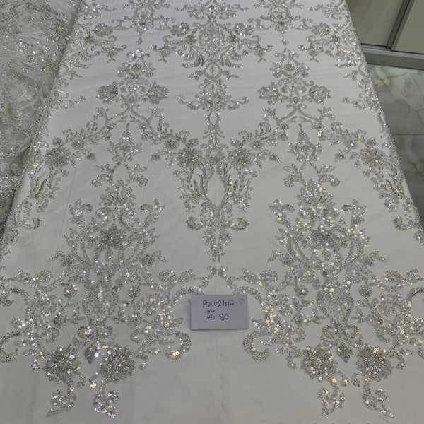 Silver Lace Fabric - Etsy