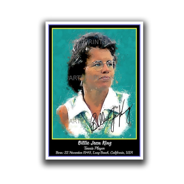 Billie Jean King Poster - Etsy