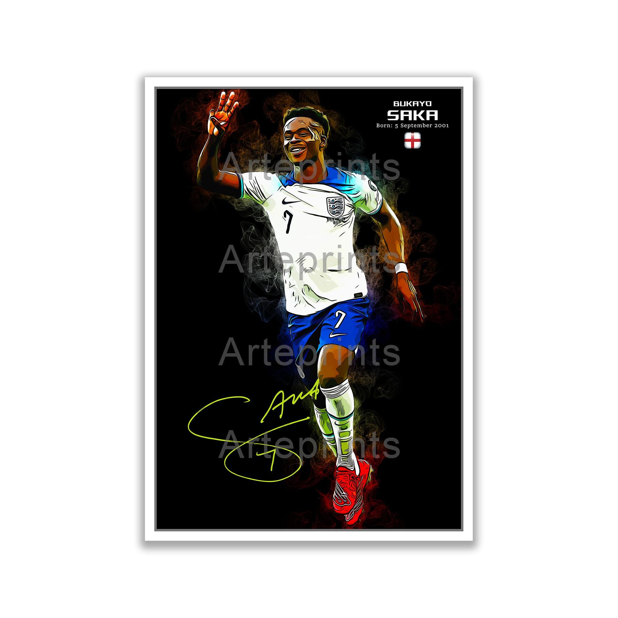 Bukayo Saka Signed Art Print - Etsy