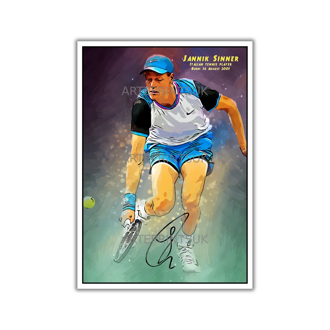 Jannik Sinner Signed Celebrity Art Portrait - Etsy