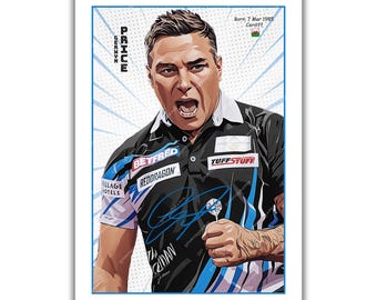 Gerwyn Price Darts Poster - Professional Darts Wall Art - the Iceman - Etsy