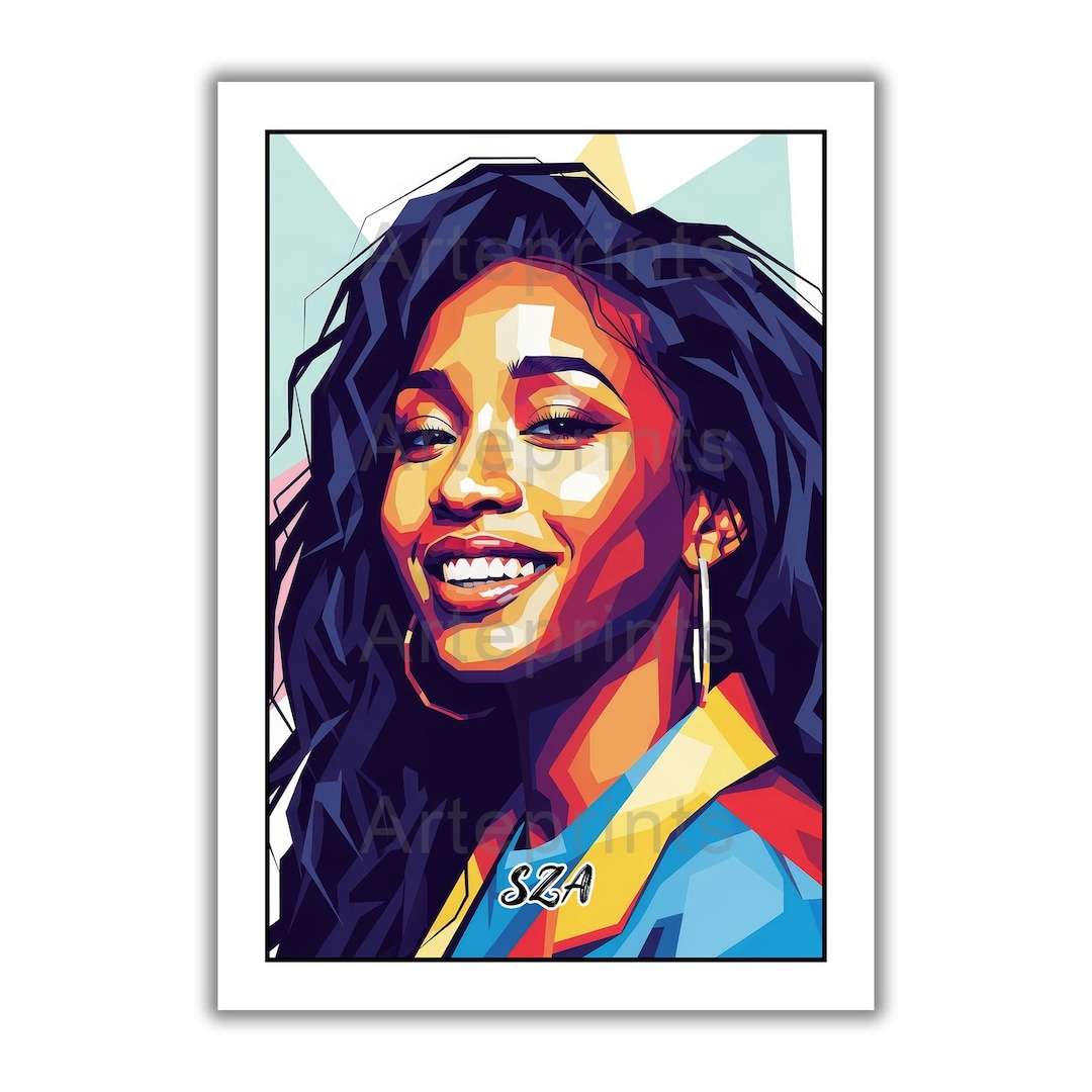 SZA Portrait Art Poster - Etsy