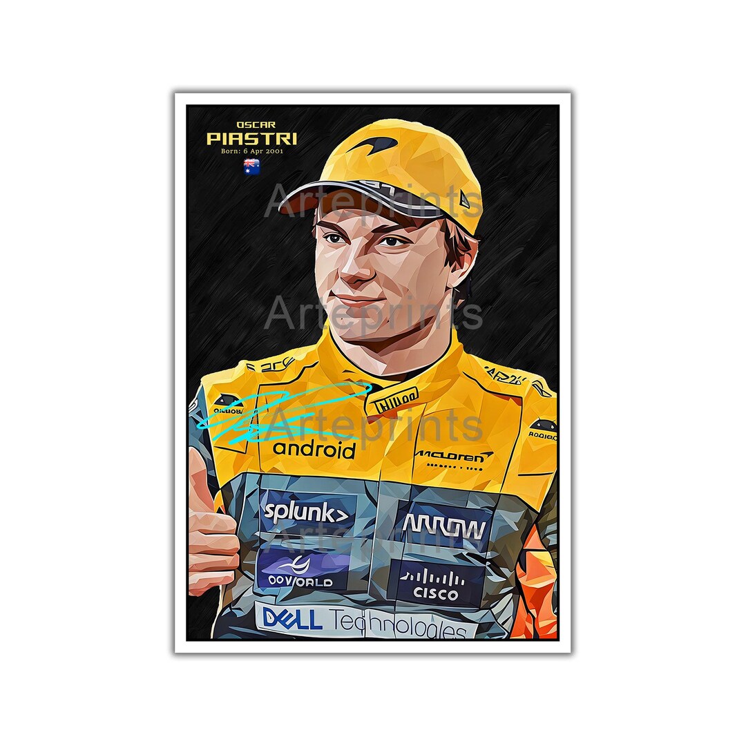 Oscar Piastri Signed Art Print - Etsy